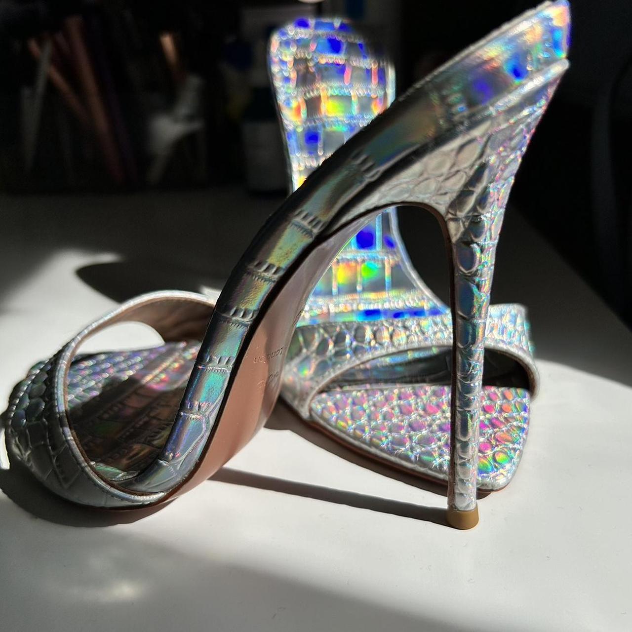 -Kandee Aurora Borealis Croc Leather... | Depop