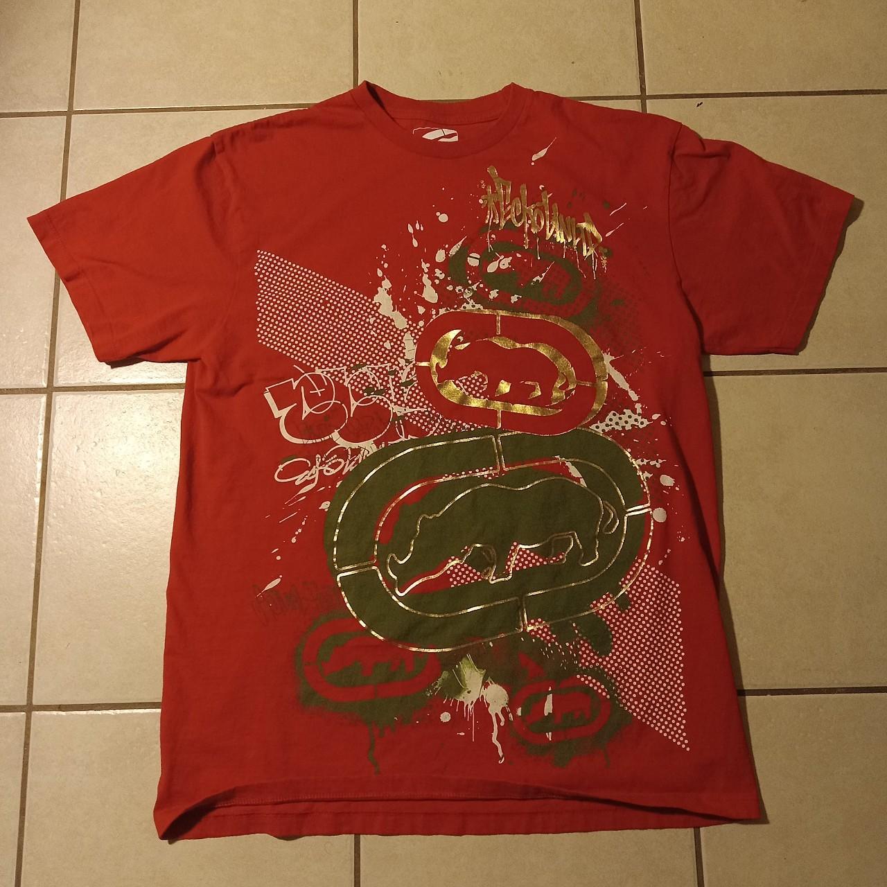 Graffiti ecko shirt, size l - Depop