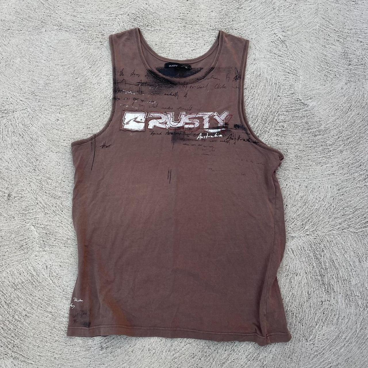 Vintage rusty singlet Mens XL #streetwear #skater... - Depop
