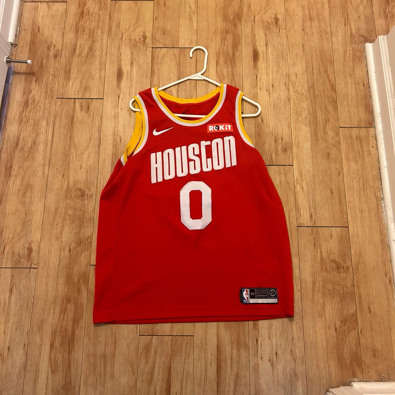Vintage Houston Rockets Russel Westbrook basketball... | Depop