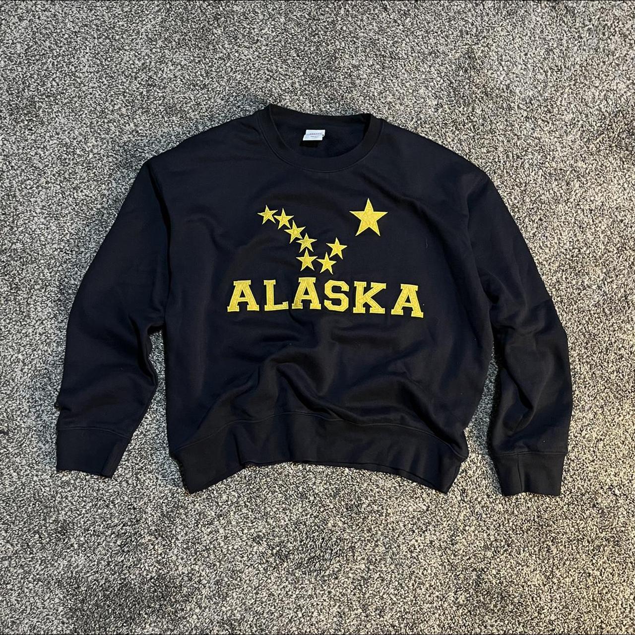 Alaska Crewneck Large (fits like a medium) Navy Blue - Depop
