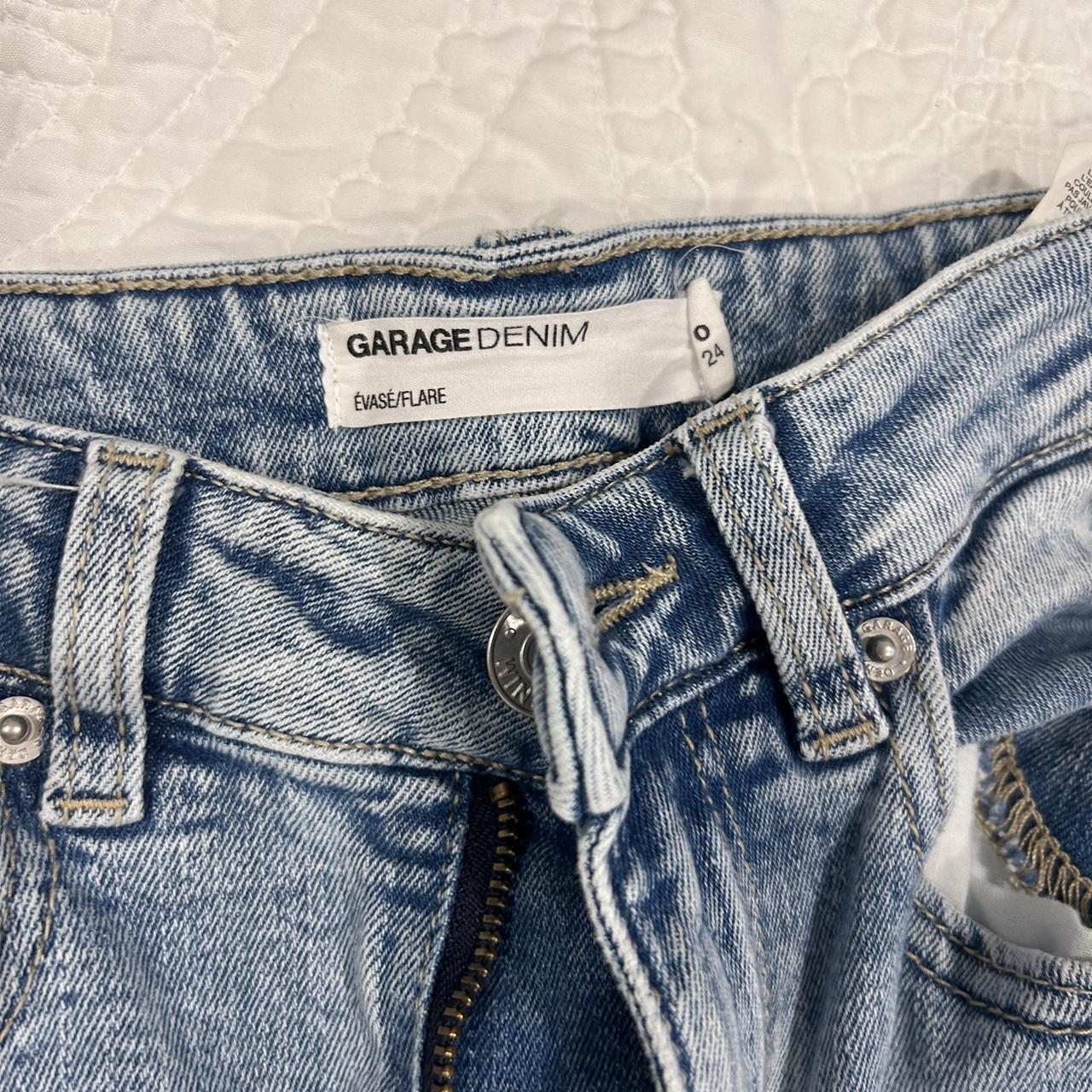 garage jeans! high waisted, size 0, worn maybe once... - Depop