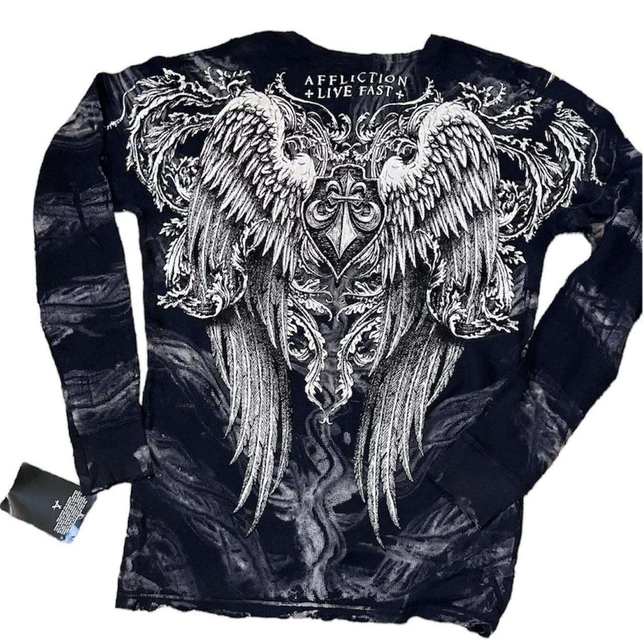 NEW WIT TAGZ CRAZY AFFLICTION THERMAL AS SEEN ON... | Depop