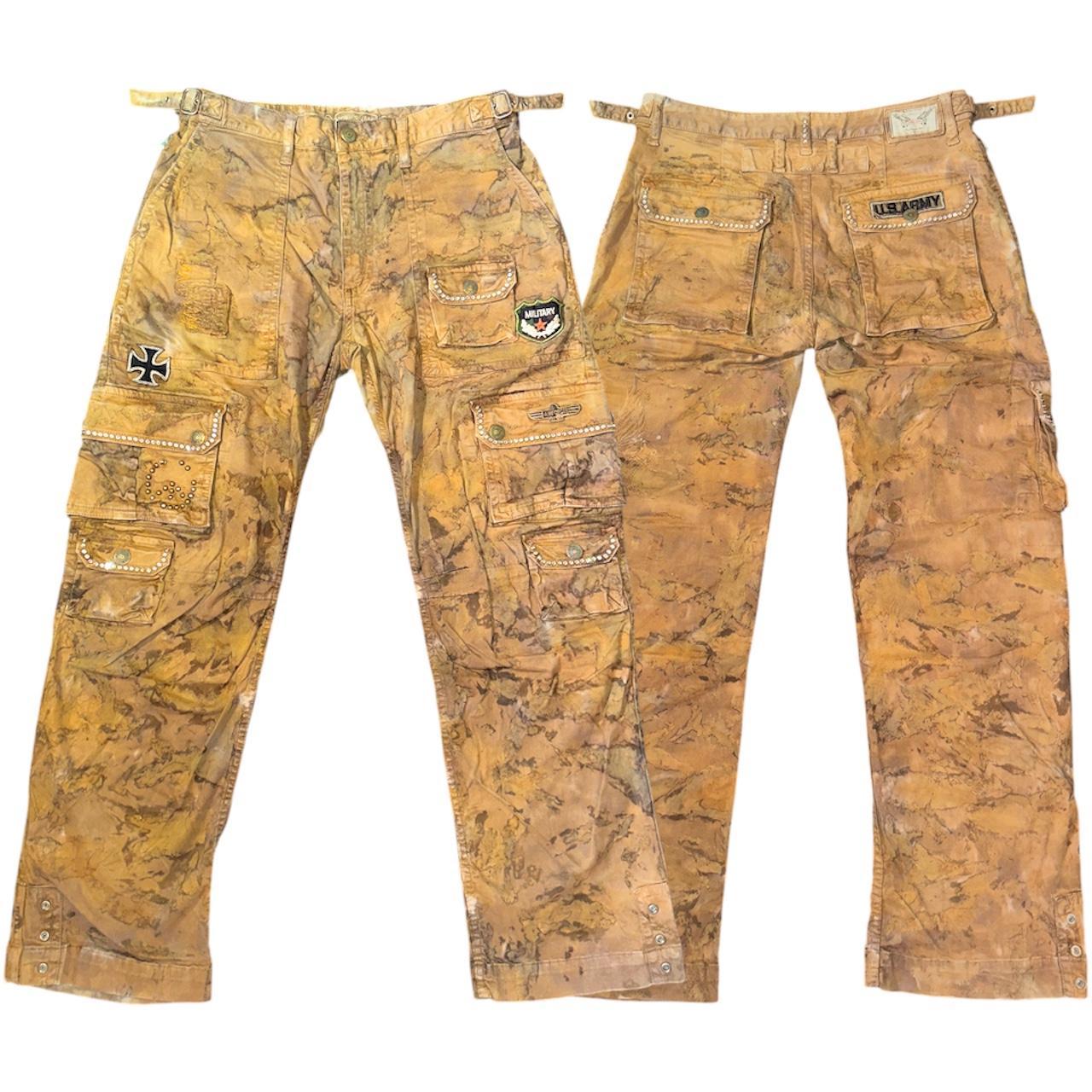 VINTAGE OG MUD BROWN WASH COD ROBINS JEAN CARGOS WIT... | Depop