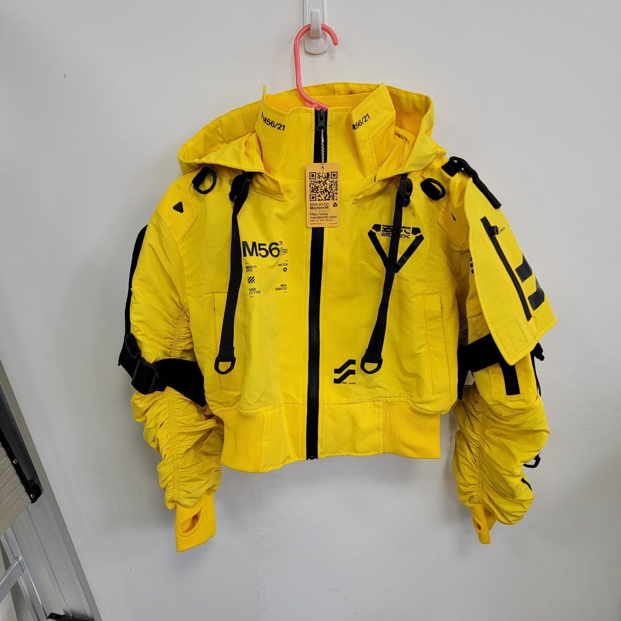 Machine56 yellow cropped jacket, brand new with... | Depop