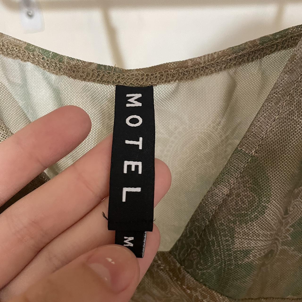 Motel Rocks Cojira Mesh Butterfly Top in Tonal... - Depop