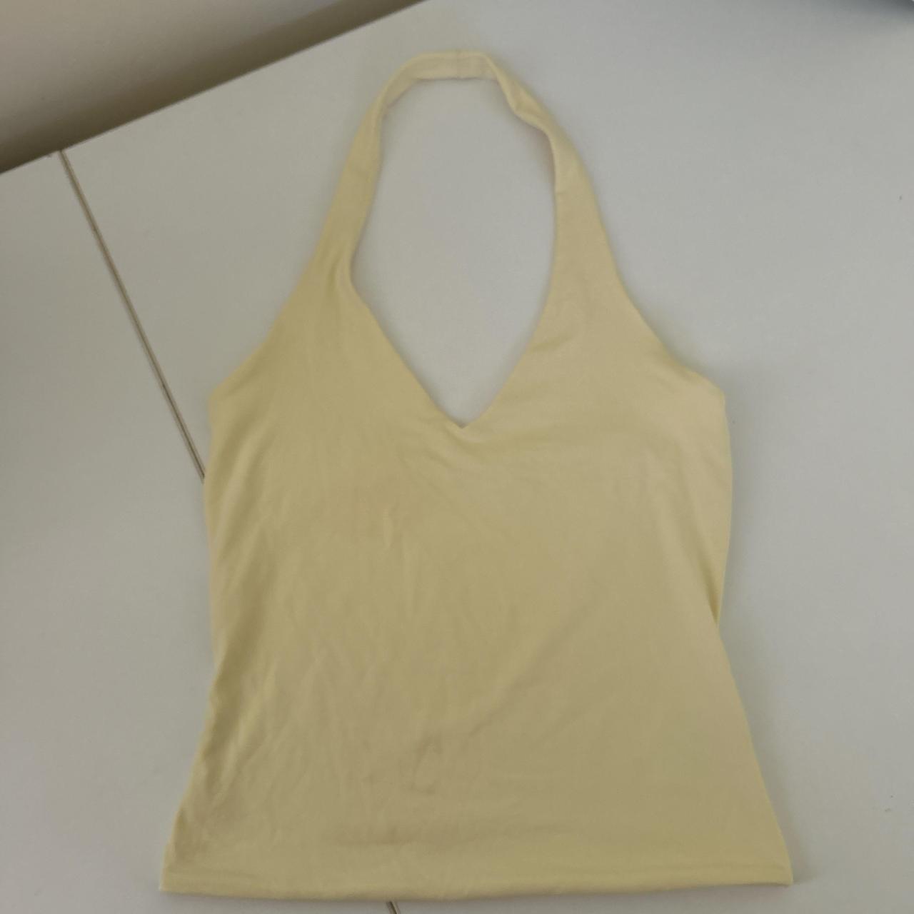 Yellow supre halter top | Depop