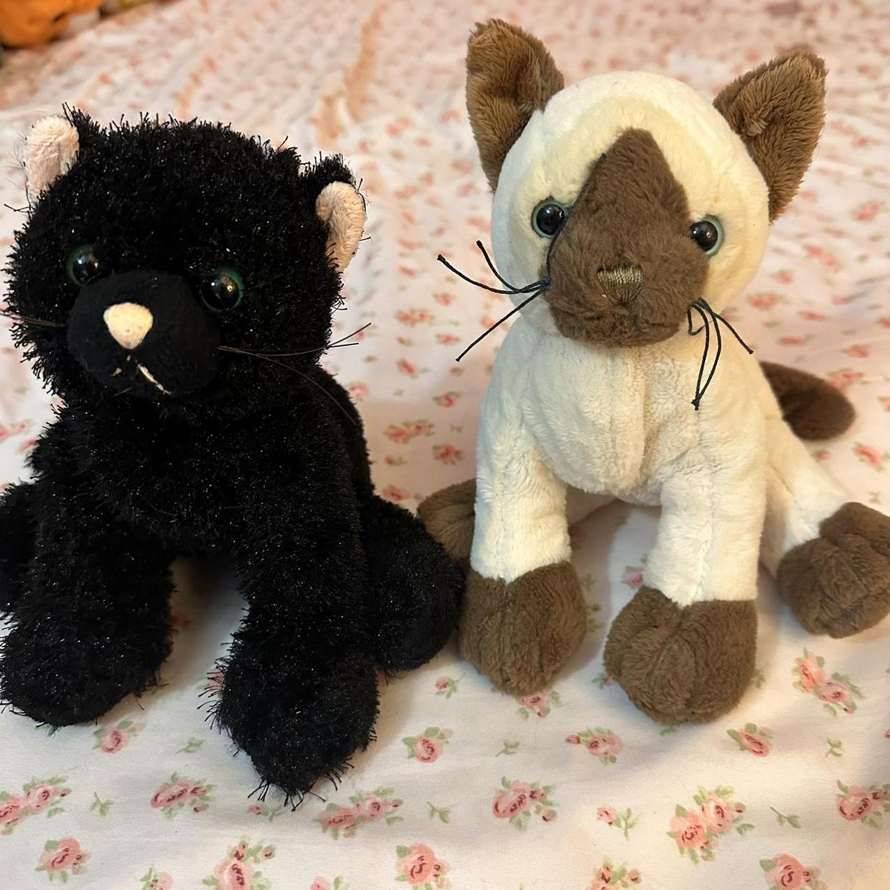Vintage Ganz Webkinz cat plushies! 1 Black kitty... - Depop