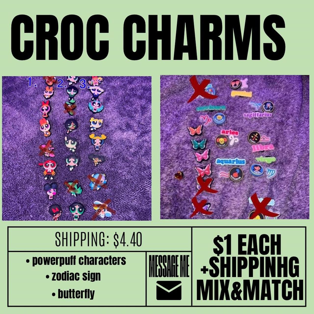 🌬️ZODIAC SIGN CROC JIBBITZ 🚨🚨🚨 DONT PURCHASE 🚨🚨🚨 $1... - Depop