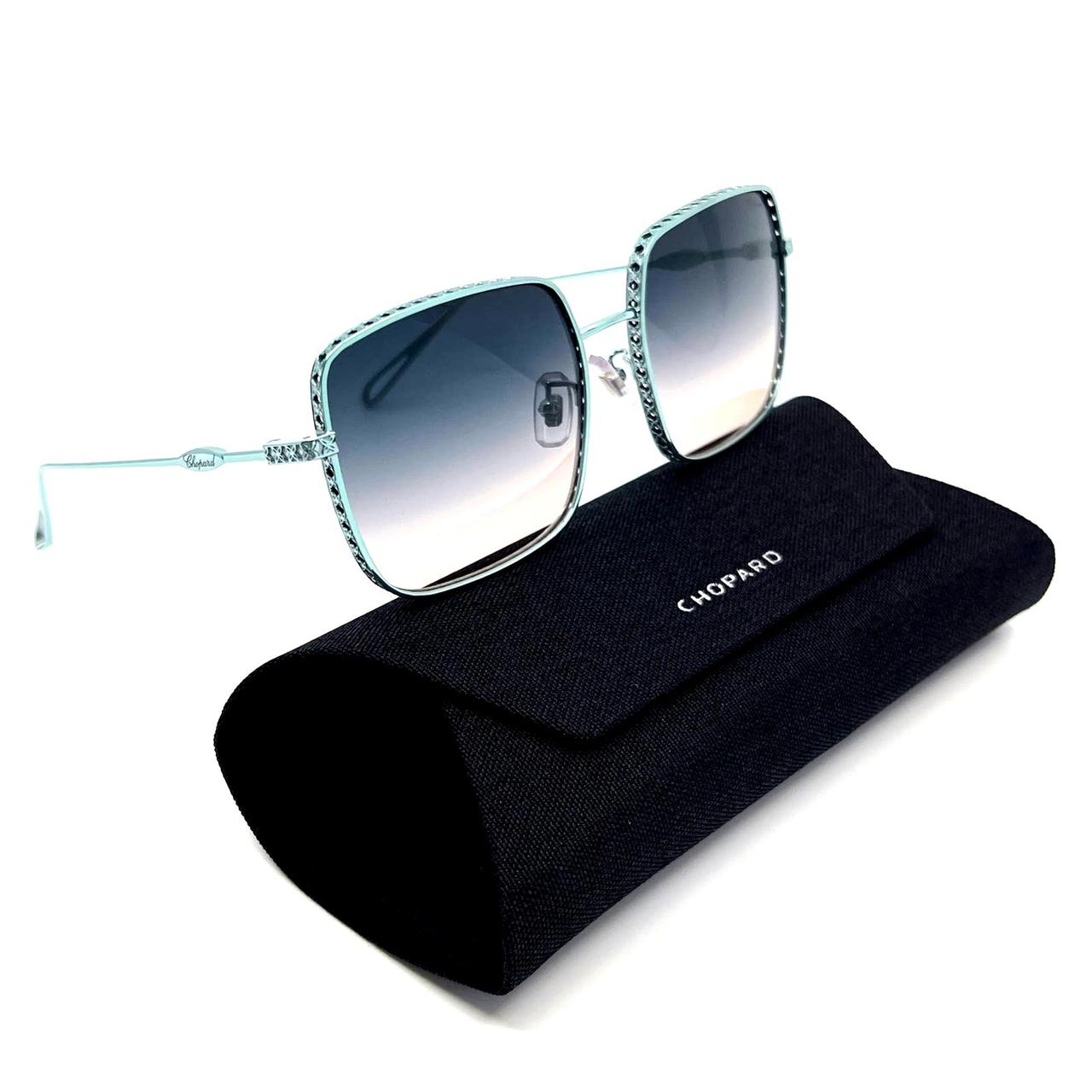 Chopard Women's Blue Sunglasses | Depop