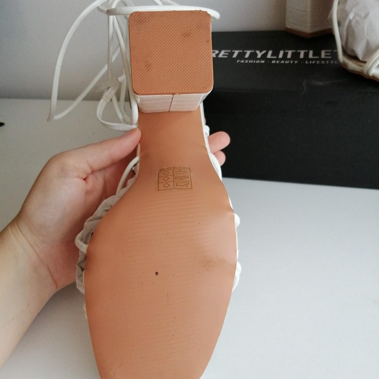 White square toe, cros detail, lace up Pretty Little... - Depop White square toe, cros detail, lace up Pretty Little... - Depop