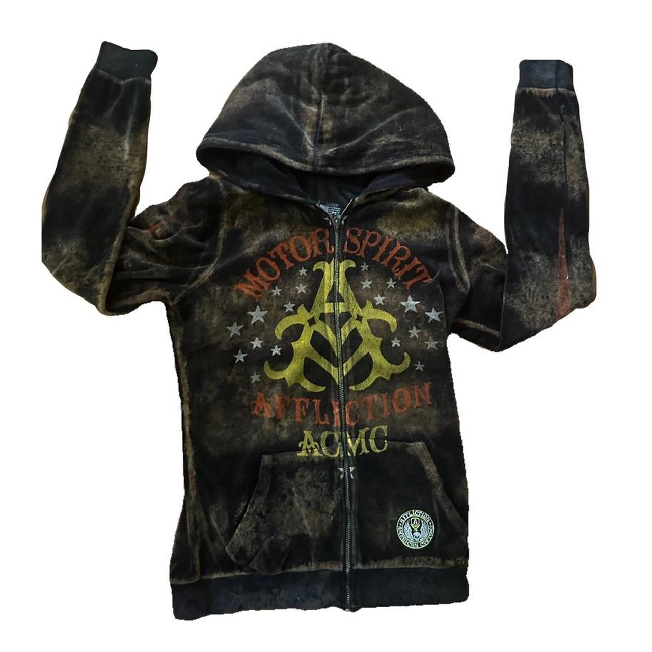 NO PAYPAL!!!! affliction zip size large fits like... - Depop