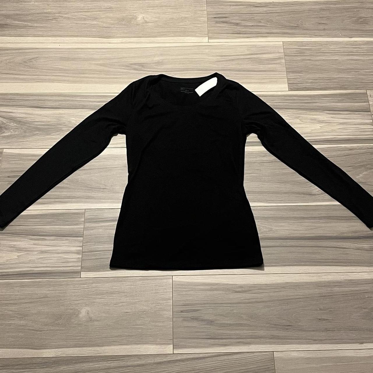 black long sleeve shirt size is a xs never... - Depop