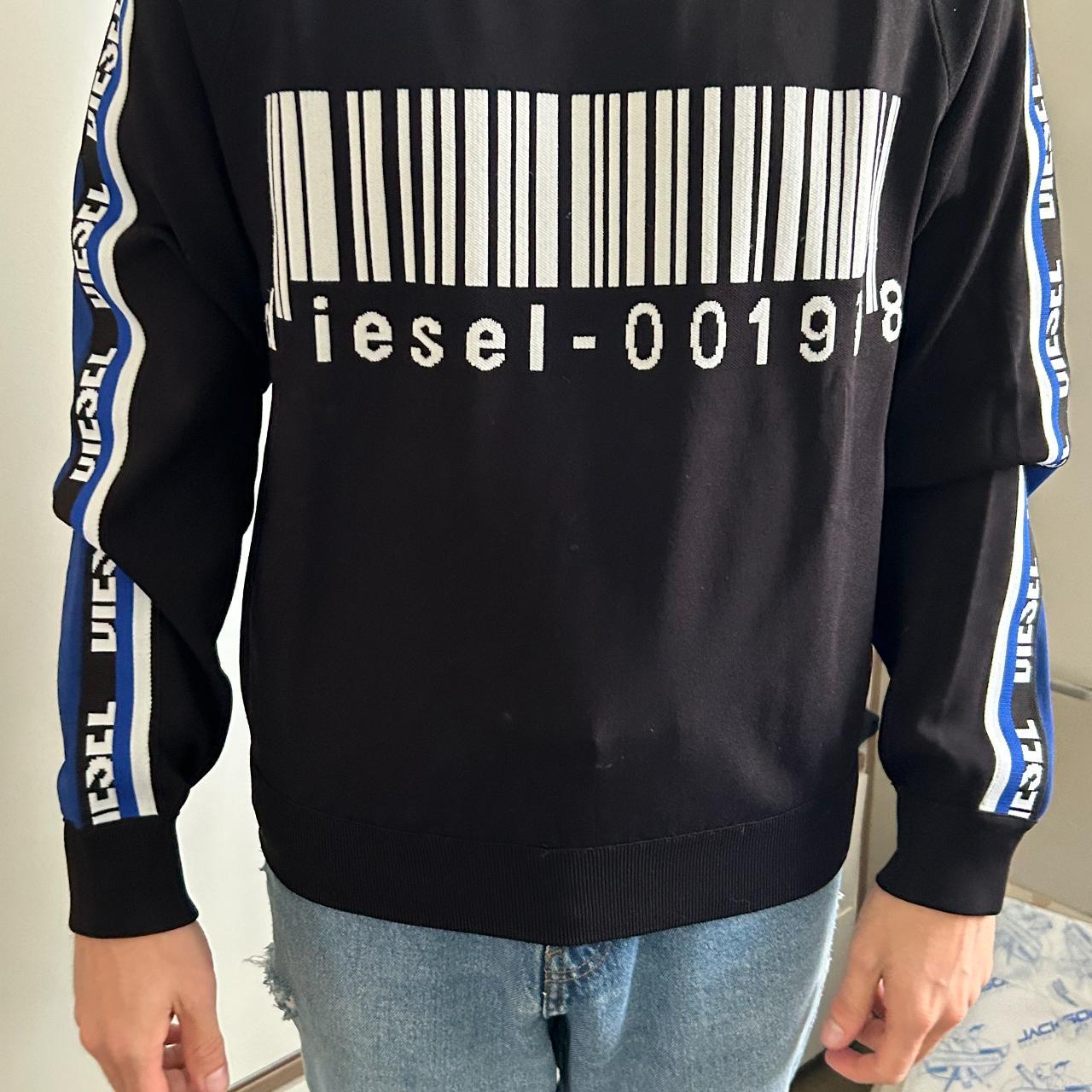 Barcode printed sweatshirt - Depop