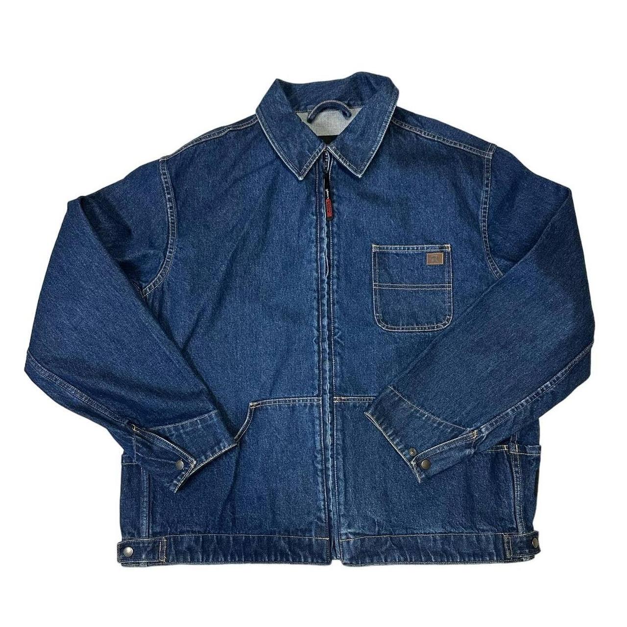 Wrangler Riggs Workwear Zip Up Jean Jacket Machine... - Depop