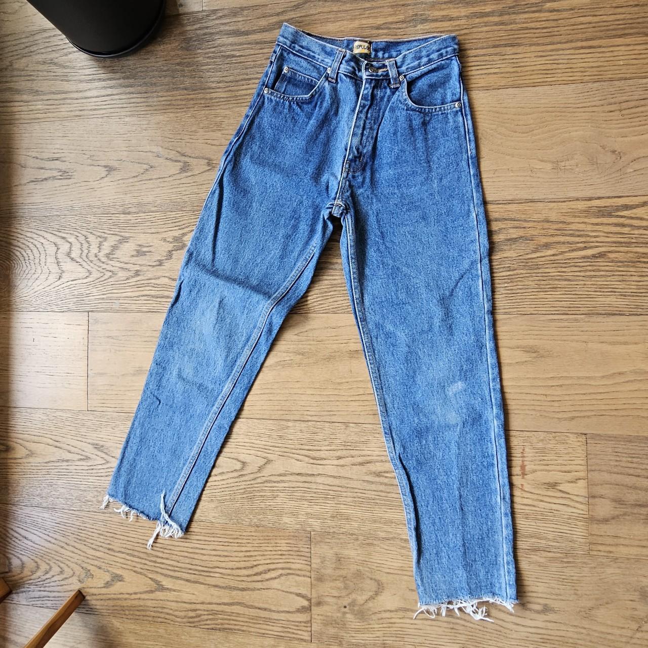 Vintage Repulse denim jeans blue Highwaisted,... - Depop