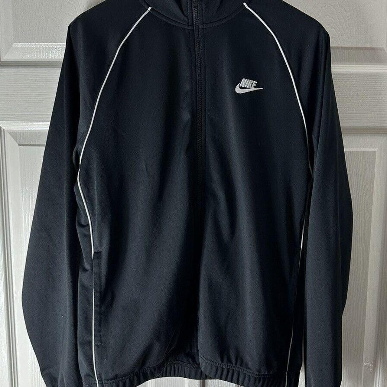 NIKE MENS BLACK FULL ZIP TRACK TOP/TRACK Jacket... - Depop