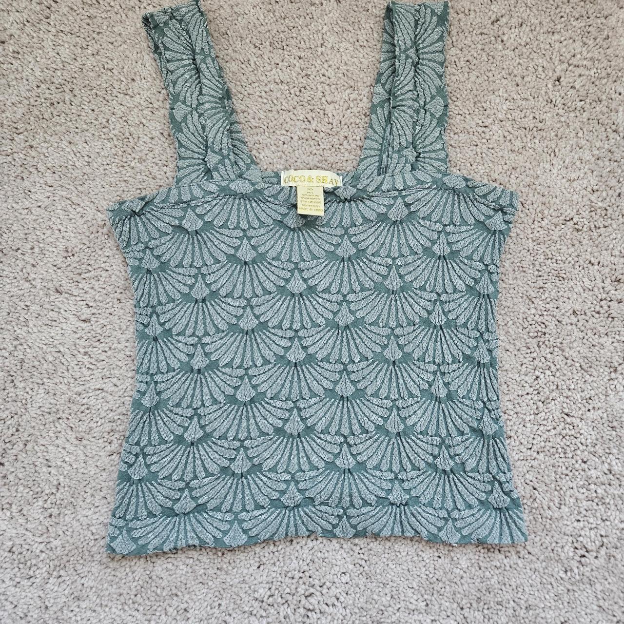 Coco & Shay green tank top #tanktop #green #cute... | Depop