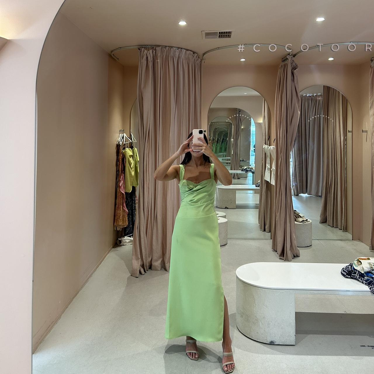 One Fell Swoop Ella Dress In Green Grape Brand new -... - Depop