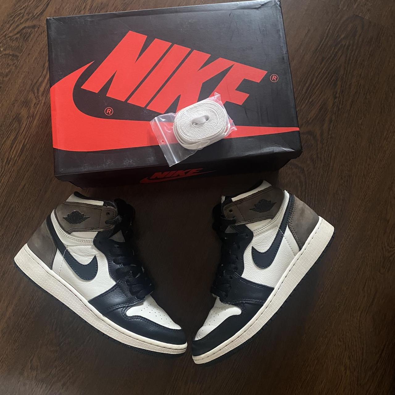 Jordan 1 Retro High Dark Mocha (GS) Box included... - Depop
