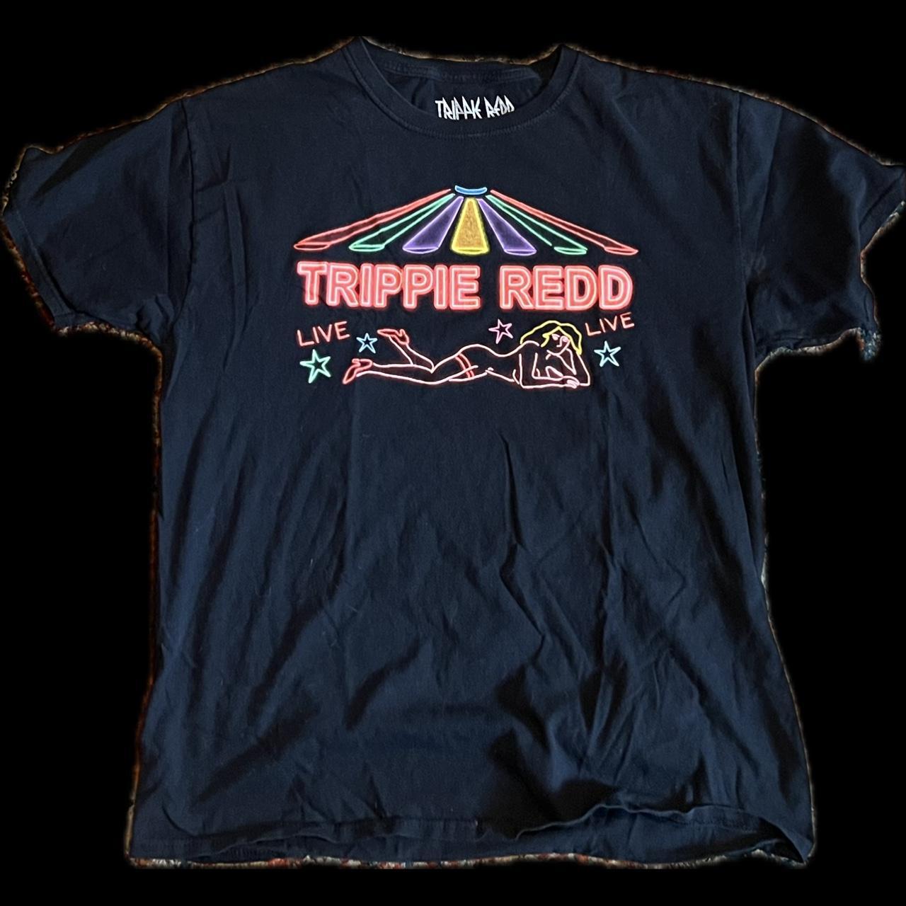 Trippe red Lg-fits a medium Addams family Fits... - Depop