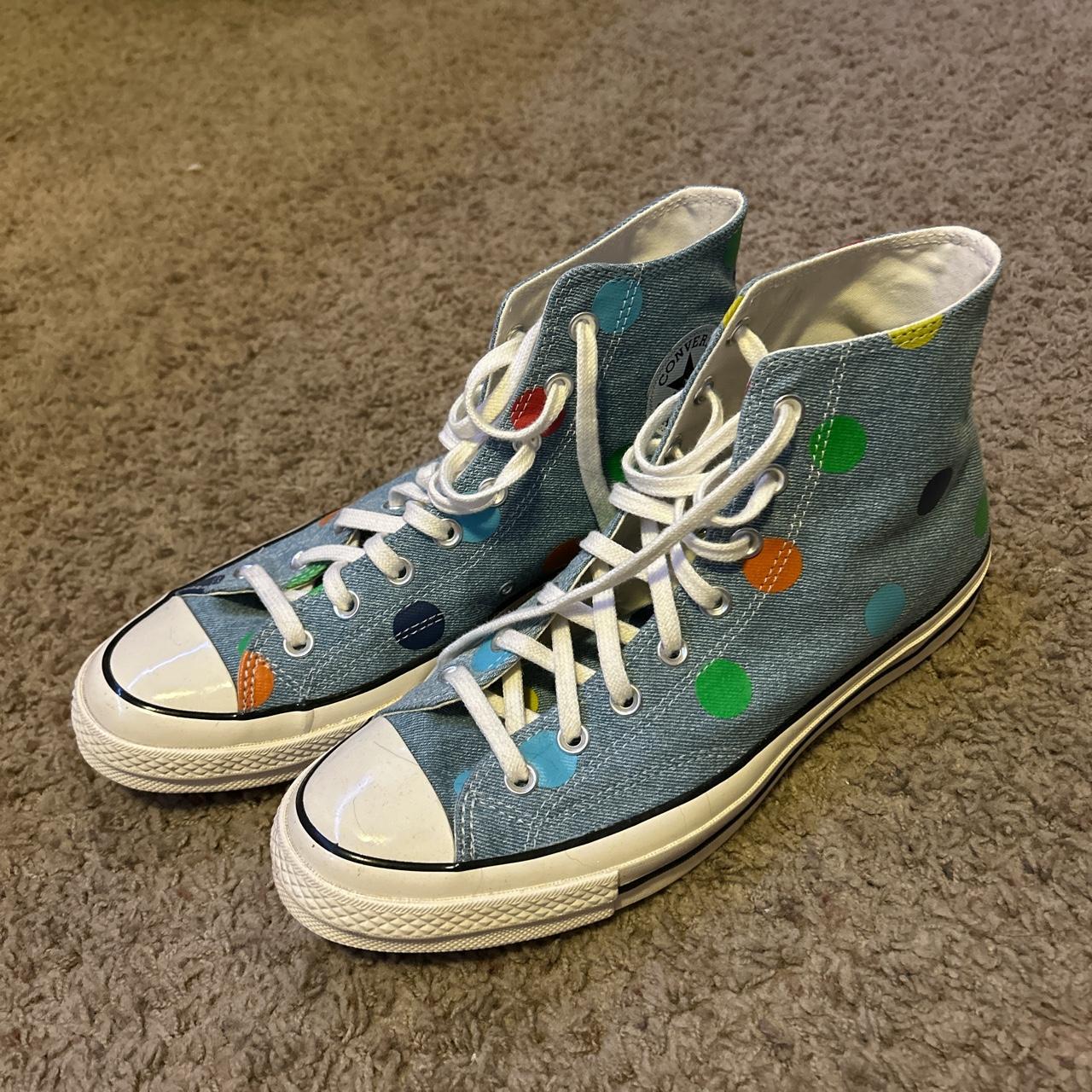 Golf wang polka dot converse, size 10 in men’s... - Depop