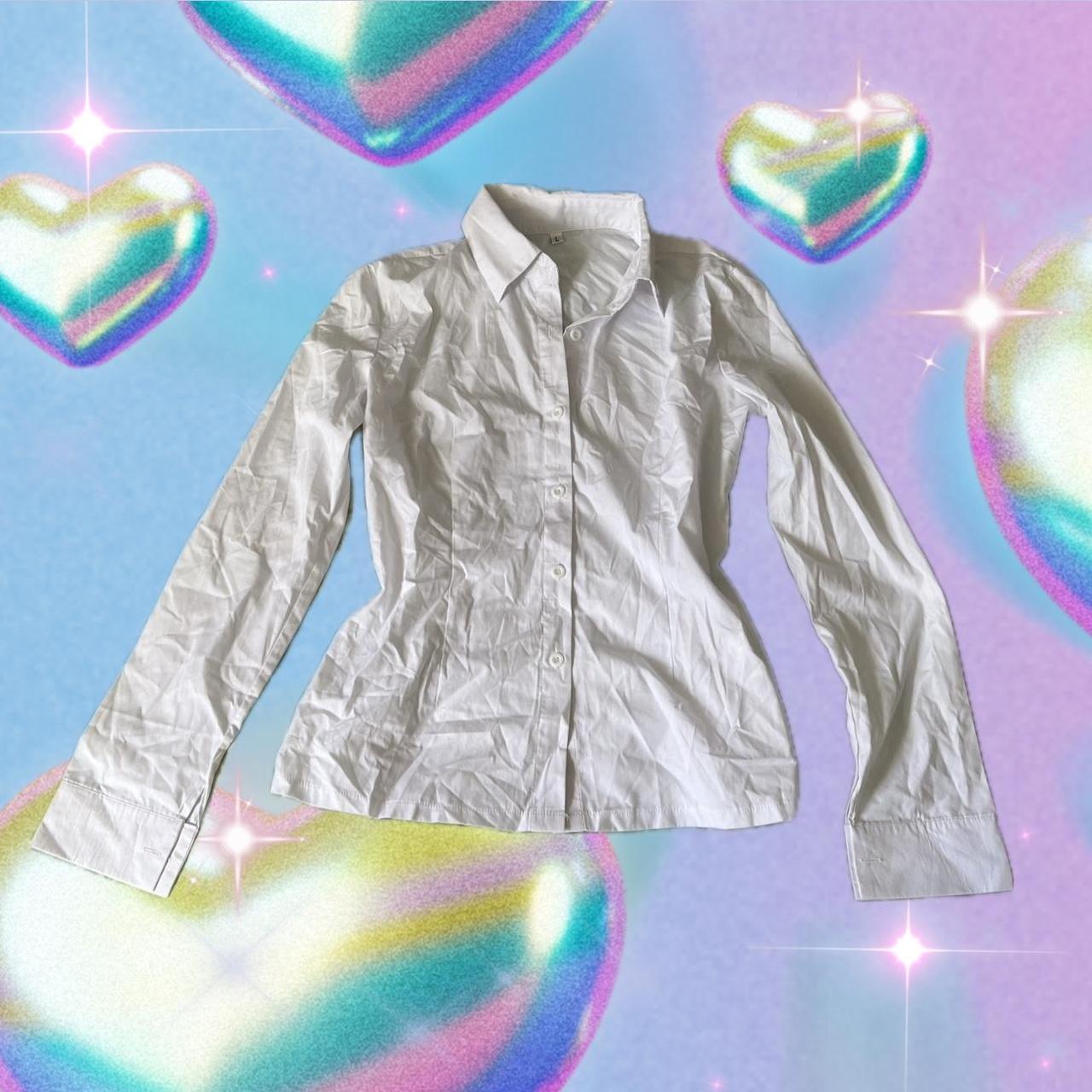 Basic white button up! Perfect for a costume :)... - Depop