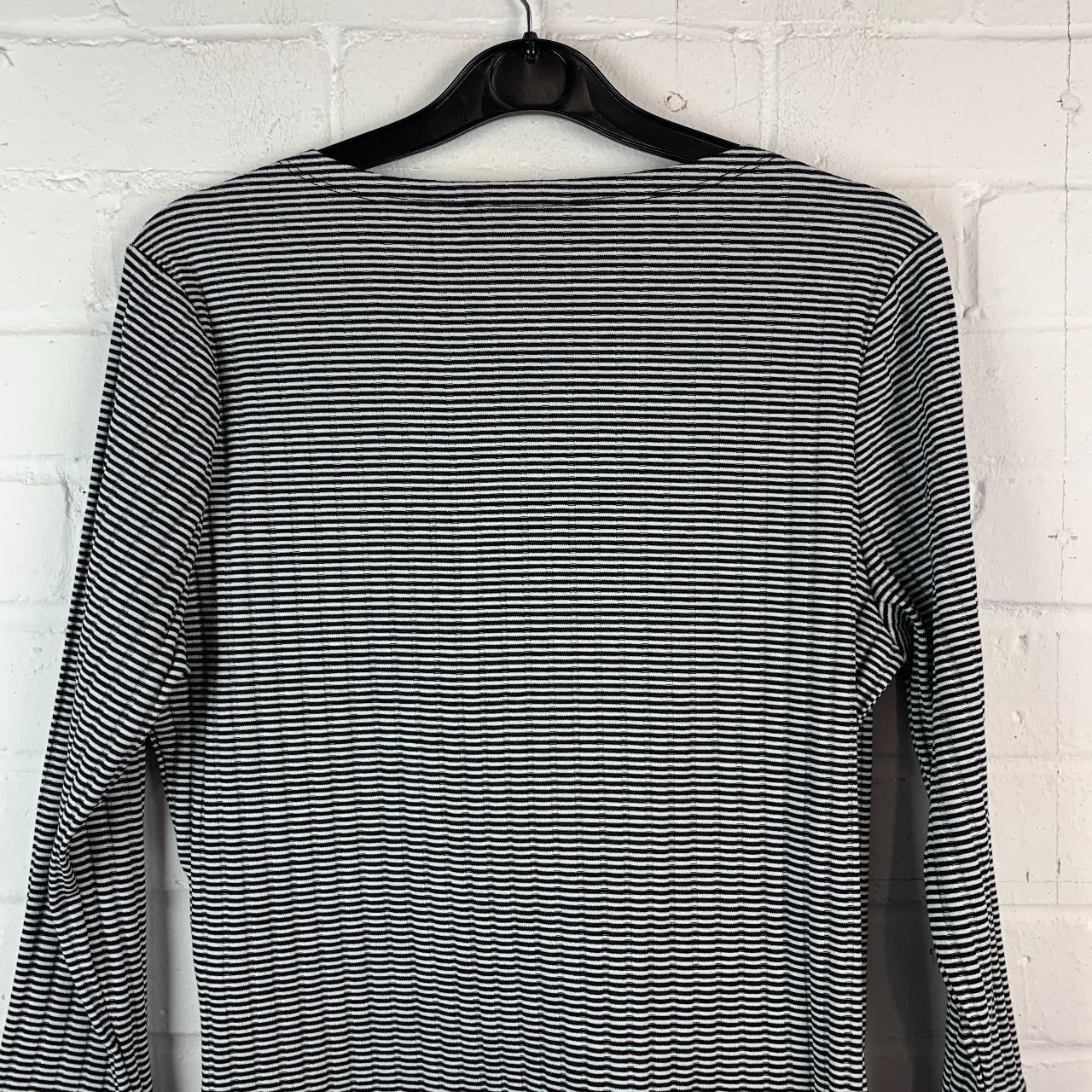 NEW Primark Black/White V-Neck Wrap Front 3/4 Sleeve... - Depop