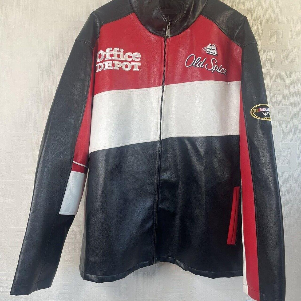 Nascar Leather Jacket Tony Stewart 14 New XXL... - Depop