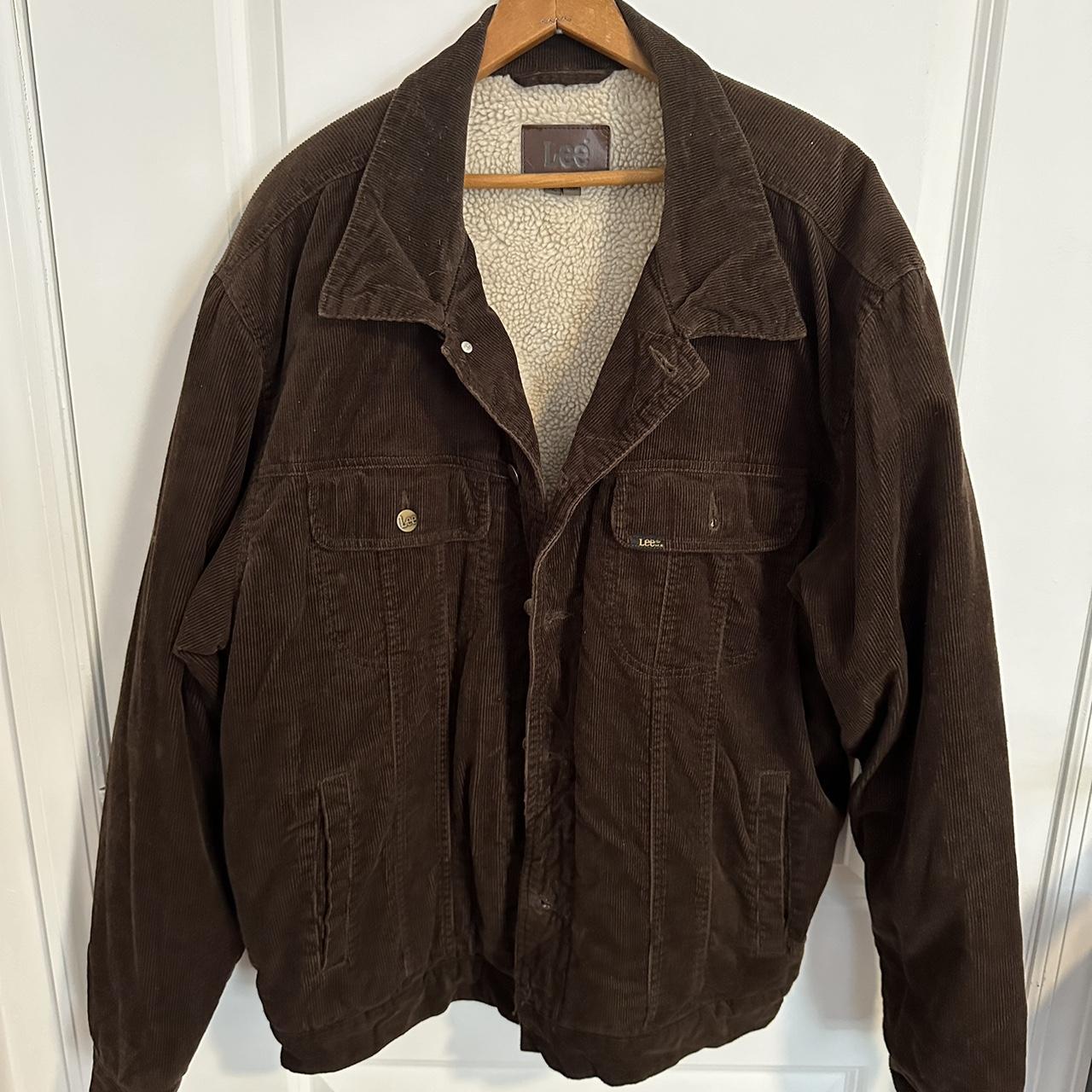 Lee Trucker Jacket Retro Winter Coat Sz. XL Sherpa - Depop