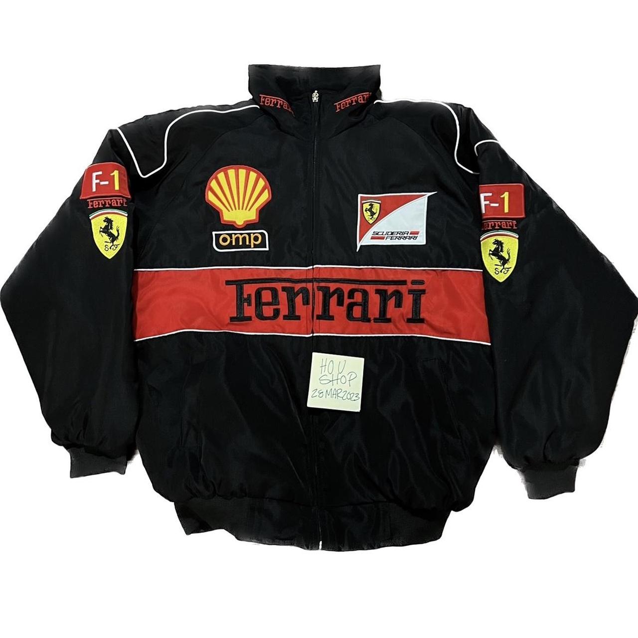 F1 Ferrari racing jacket, NASCAR racing, zipper,... - Depop