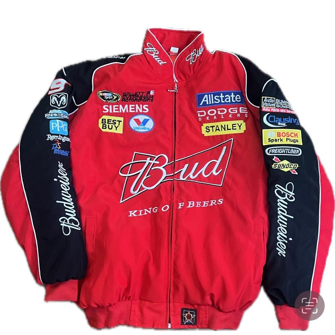 F1 Bud Light racing jacket, NASCAR racing, zipper,... - Depop