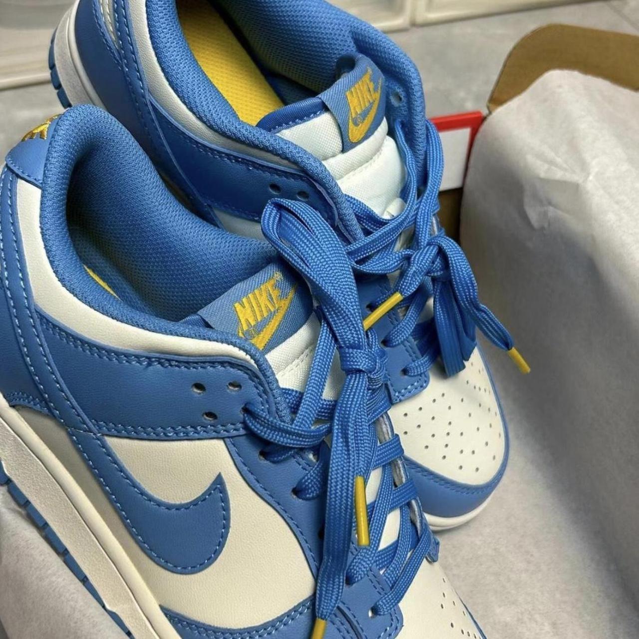 MESSAGE BEFORE BUYING Nike Sail blue low coast dunks... - Depop