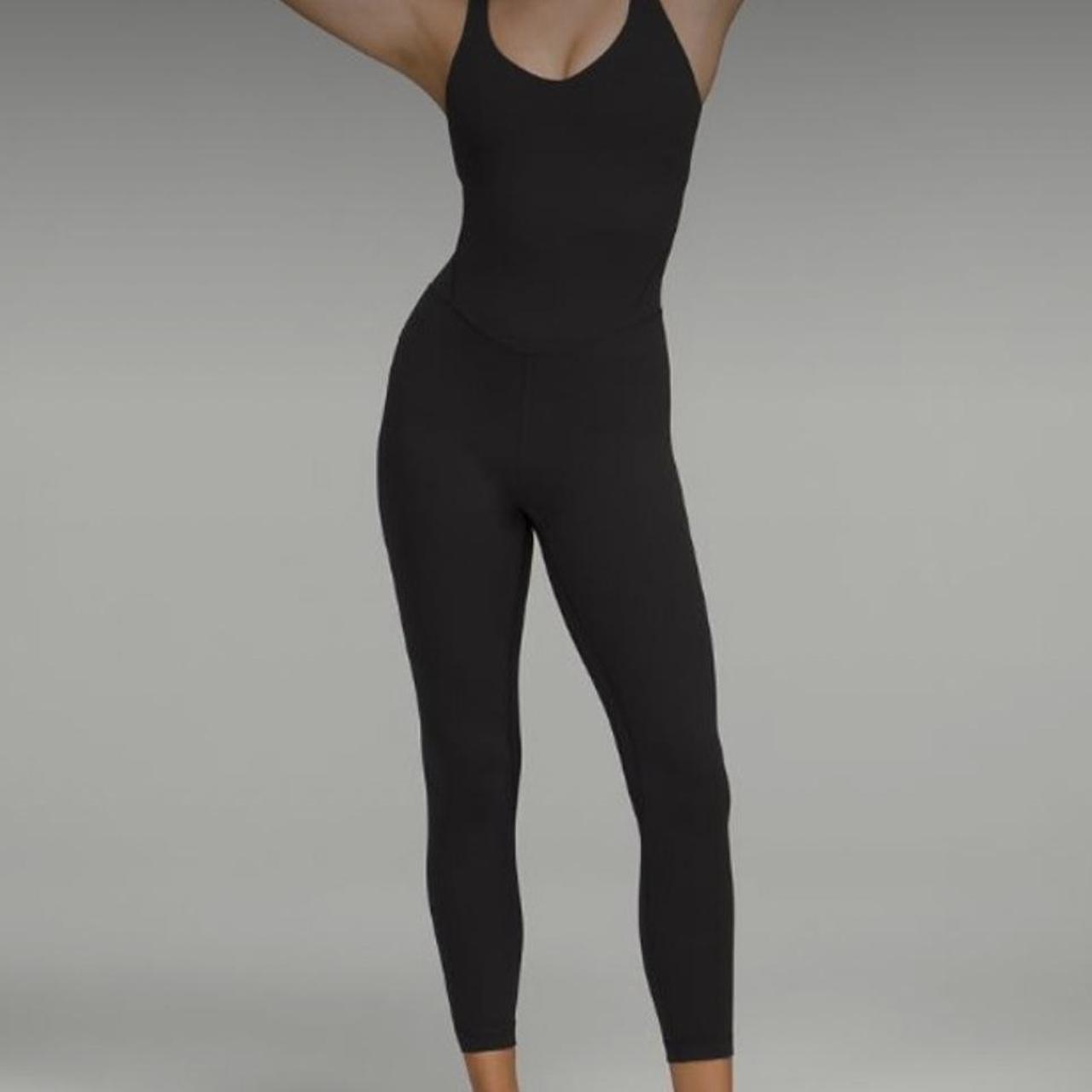 Lululemon align black all in one jumpsuit / bodysuit... - Depop