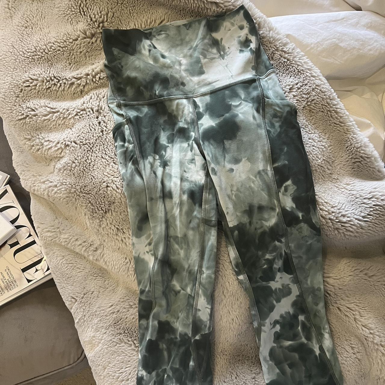 Lululemon align high rise green tie dye... - Depop
