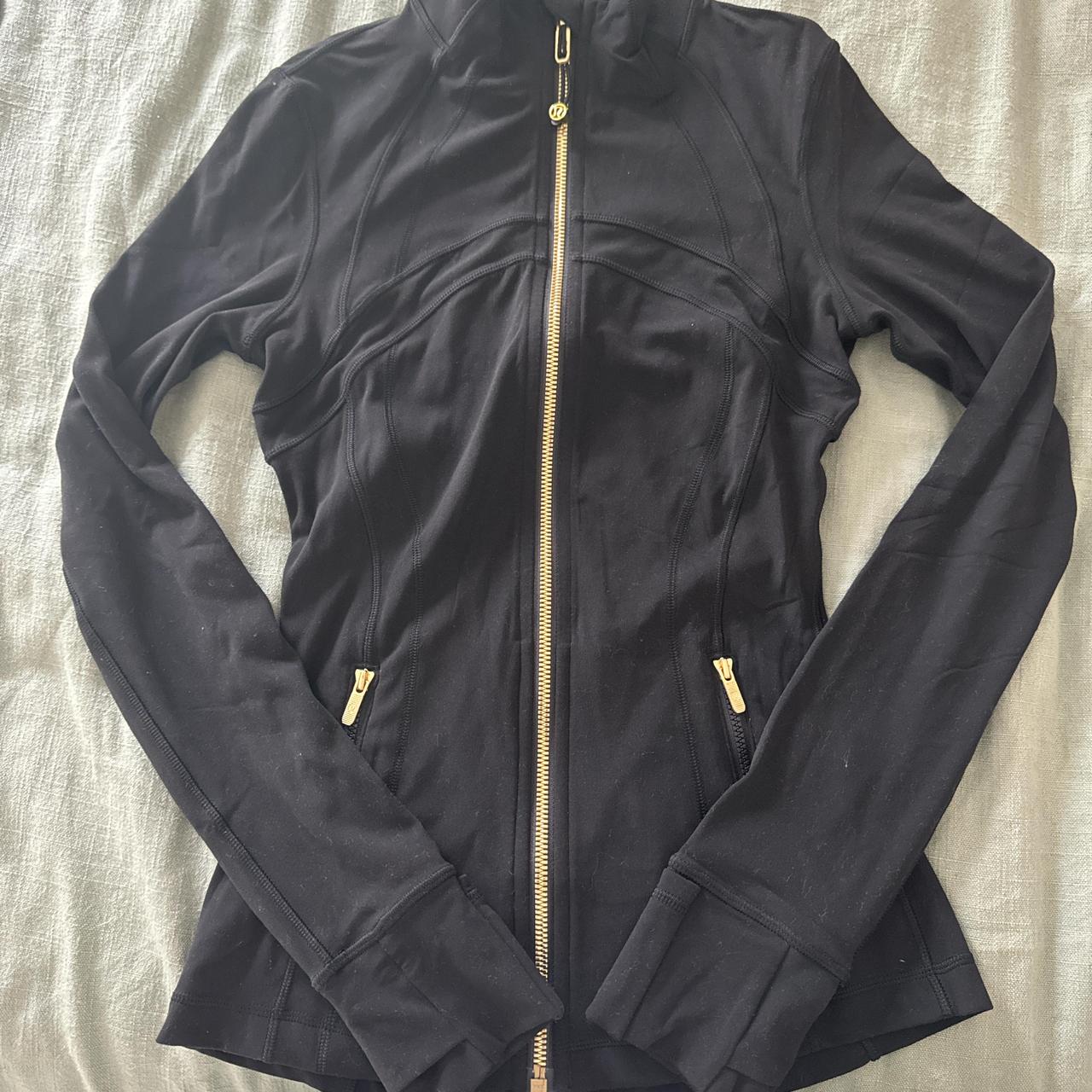 Lulu lemon Black and gold zip up jacket Comes in... - Depop