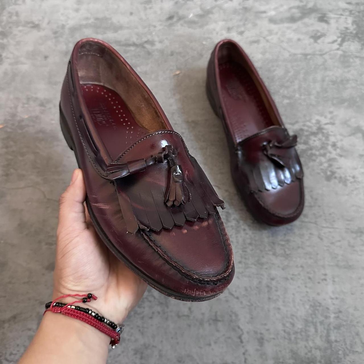 Gh Bass Mens Weejuns Tassel Burgundy Loafers Sz 8 Depop