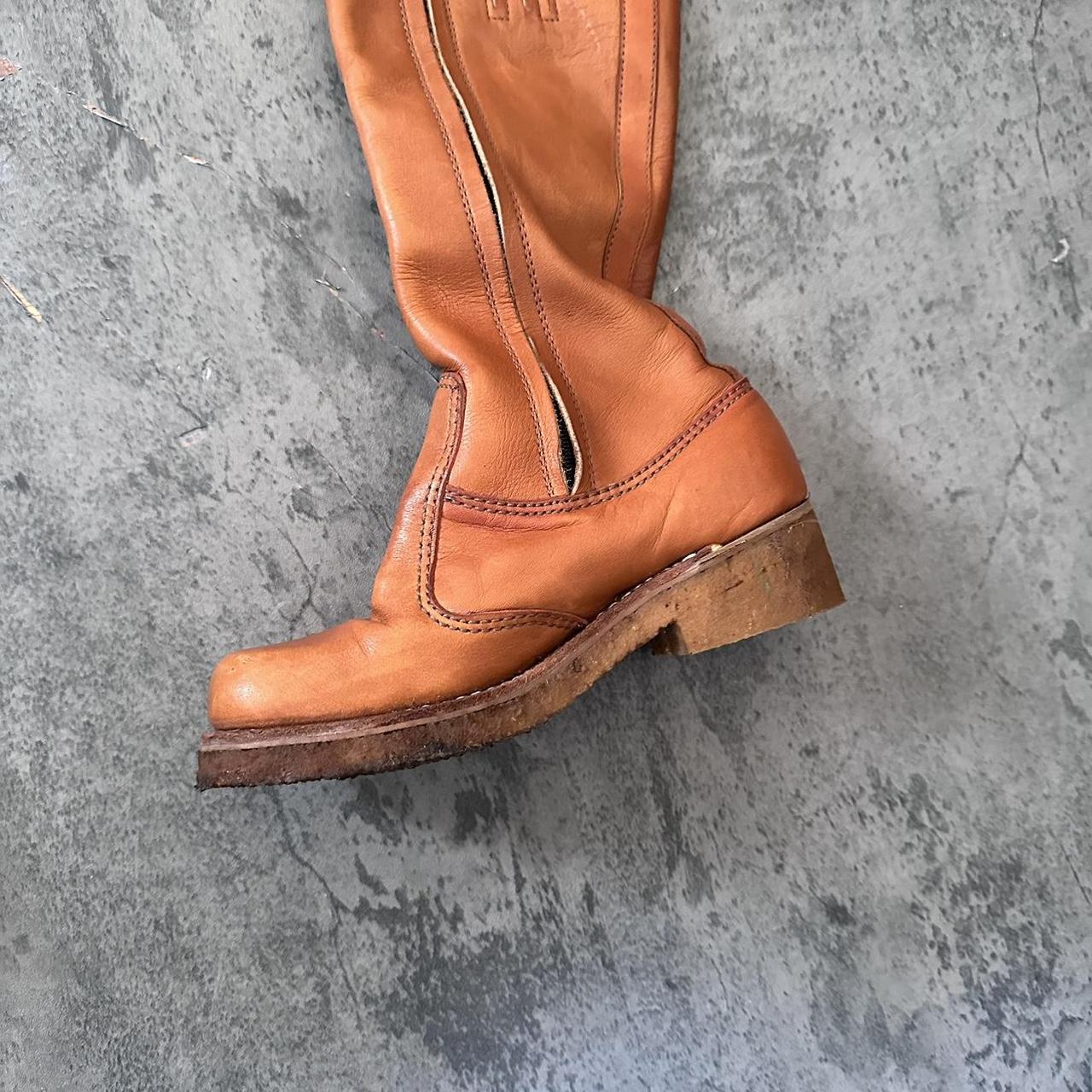vintage 90s bort carleton women high campus boots sz... - Depop