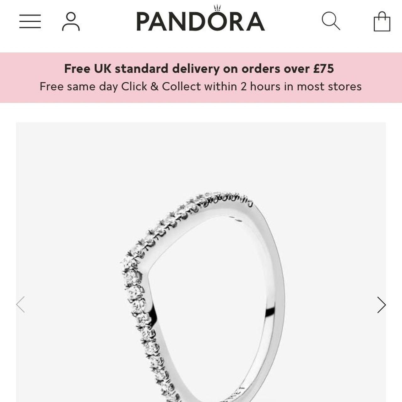 PANDORA wishbone ring size 52 - Depop