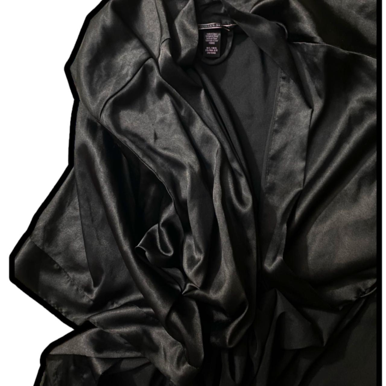 black victorias secret silky robe- very soft and... - Depop
