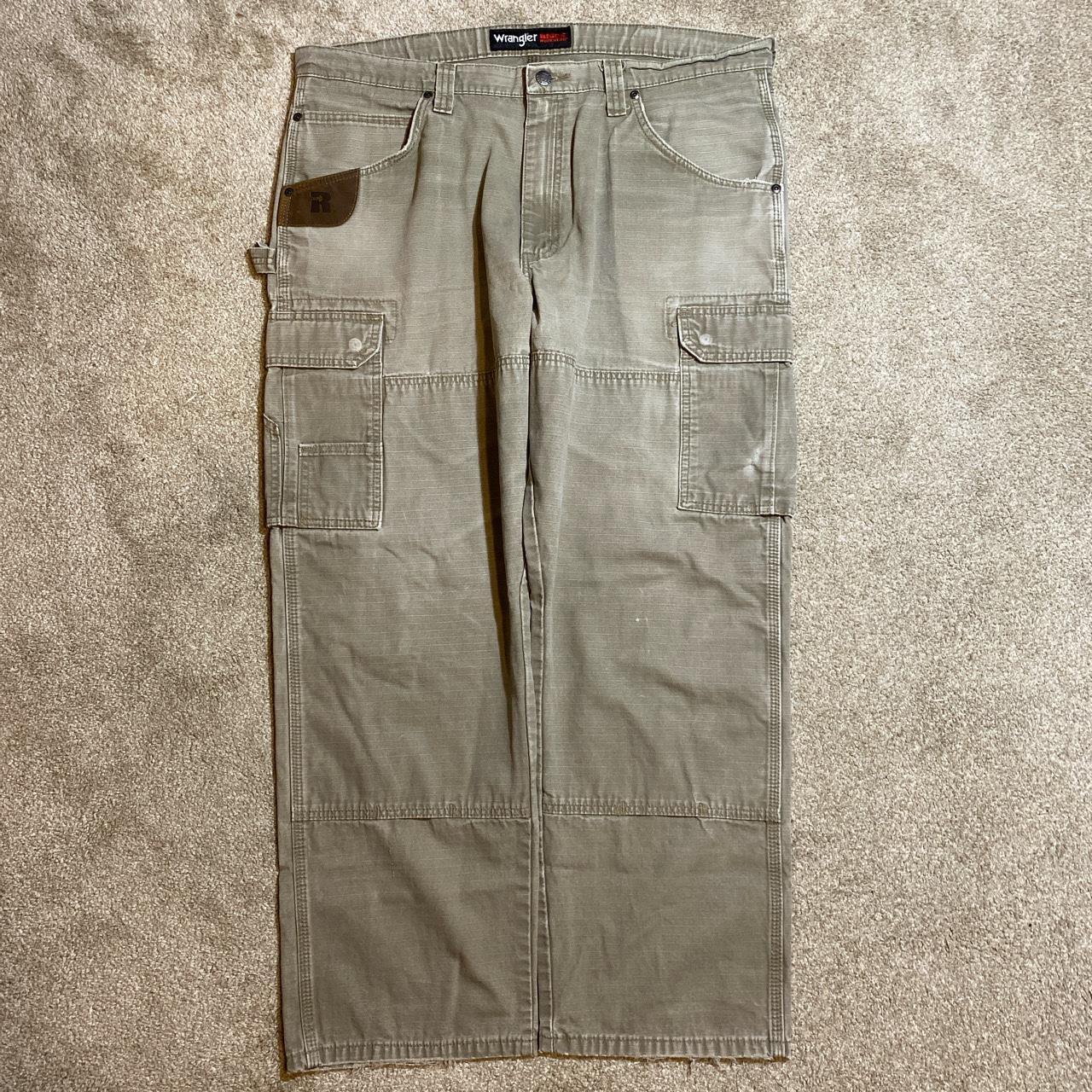 Wrangler Riggs Cargo Pants Size 38x30 Small hole... - Depop