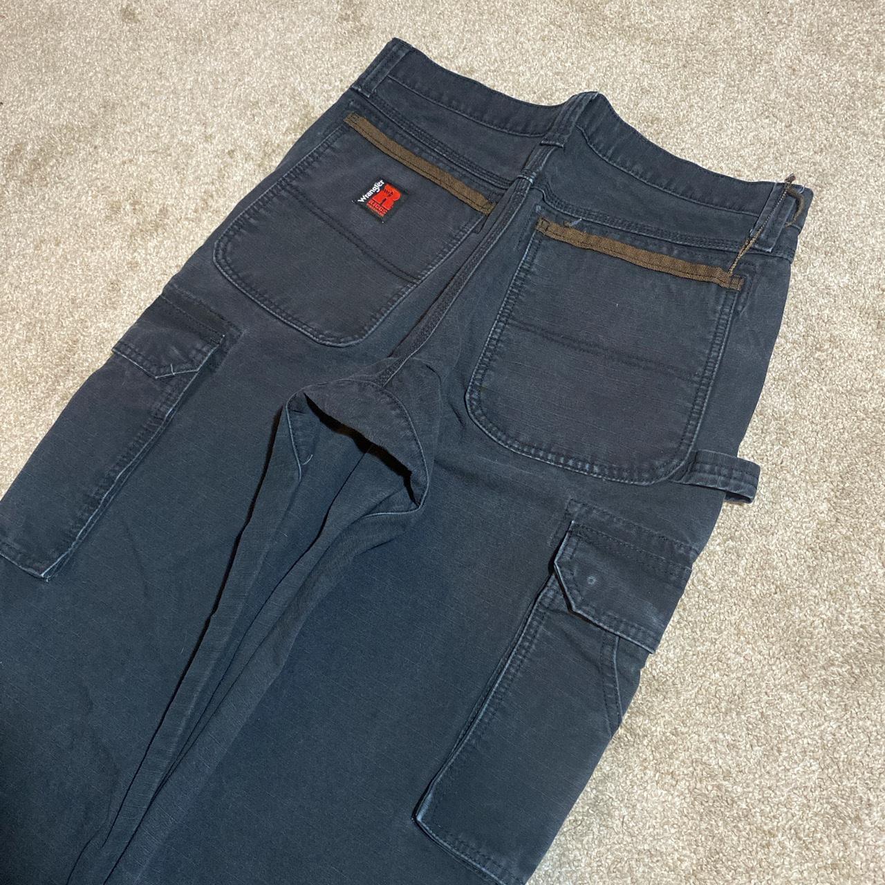 Vintage Wrangler Riggs Cargo Pants Size 33/32 Wide... - Depop
