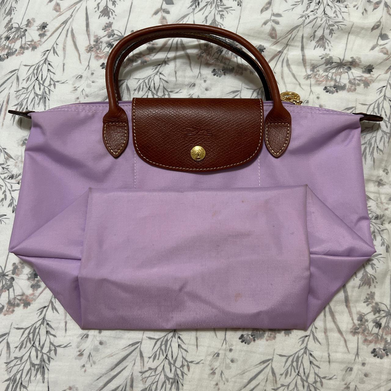 Small LongChamp tote bag Lavender color- small... - Depop