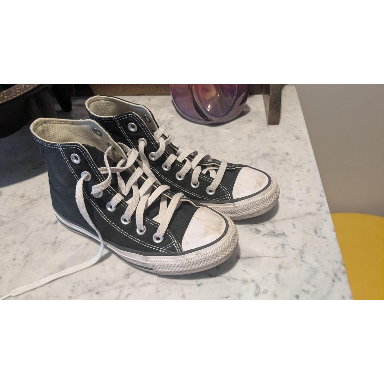 black Converse hi-tops. Worn a handful of times then... | Depop