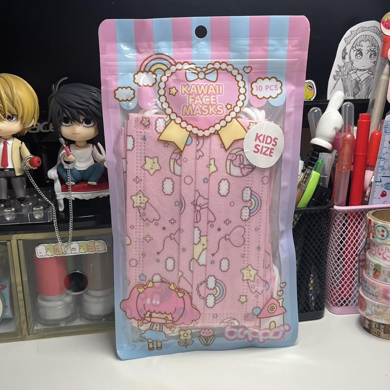 Set of 10 Kawaii face masks Unopened Send... - Depop