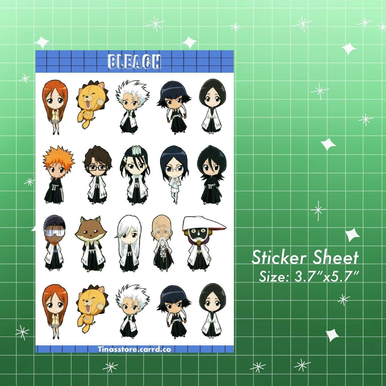 Holographic Bleach sticker sheet/ waterproof sticker... - Depop