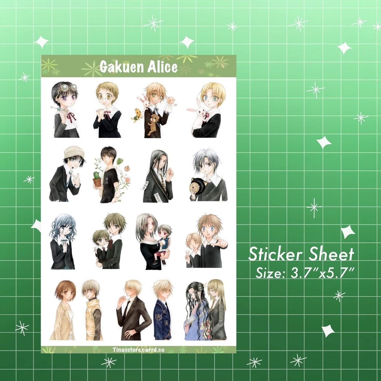 Holographic Gakuen Alice sticker sheet Size:... - Depop