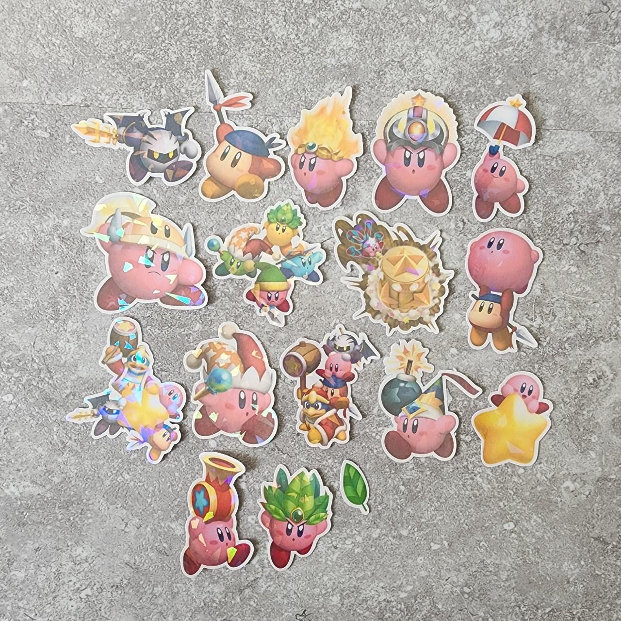 Waterproof/holographic Kirby sticker pack A pack is... - Depop