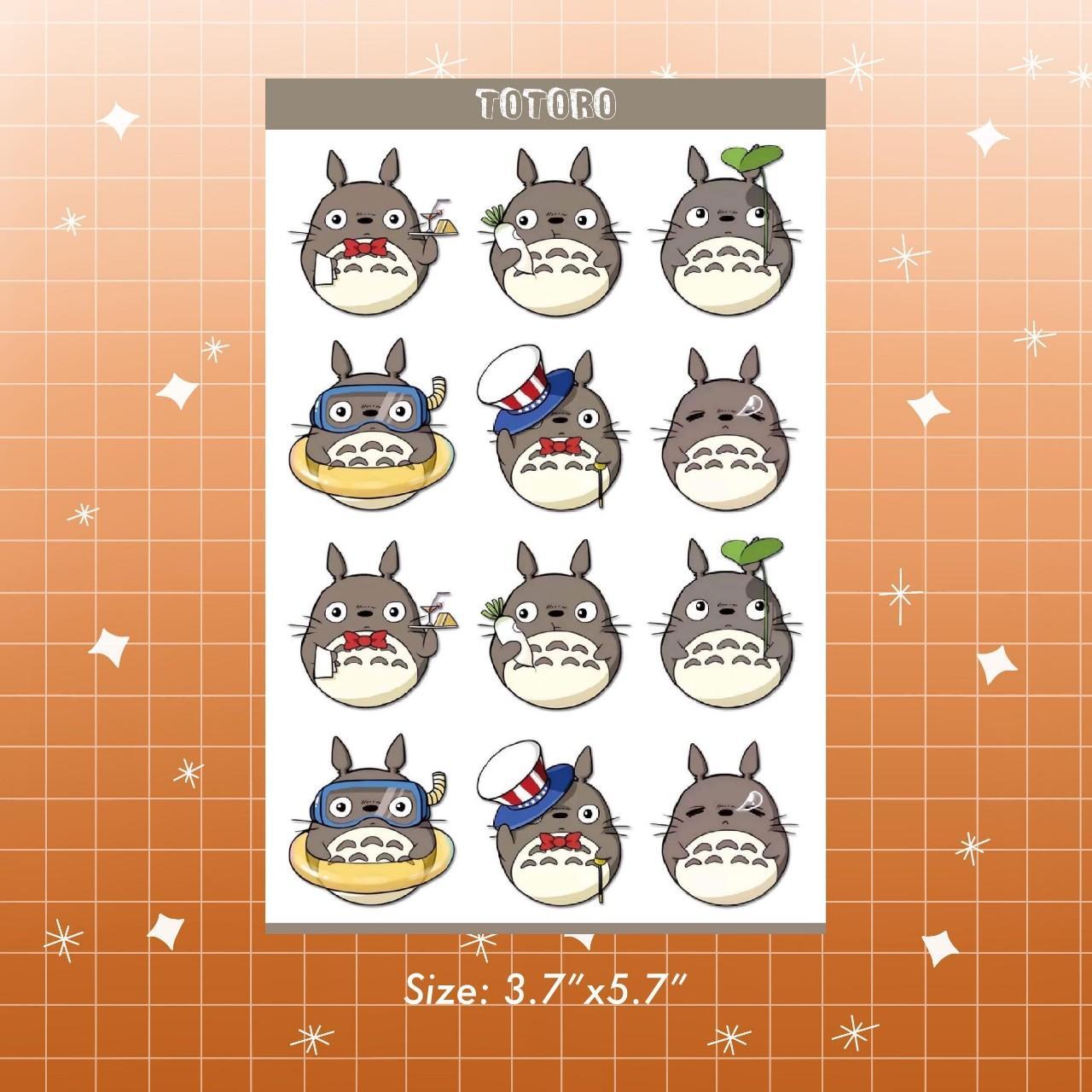 Totoro sticker sheet (matte) Size:... - Depop