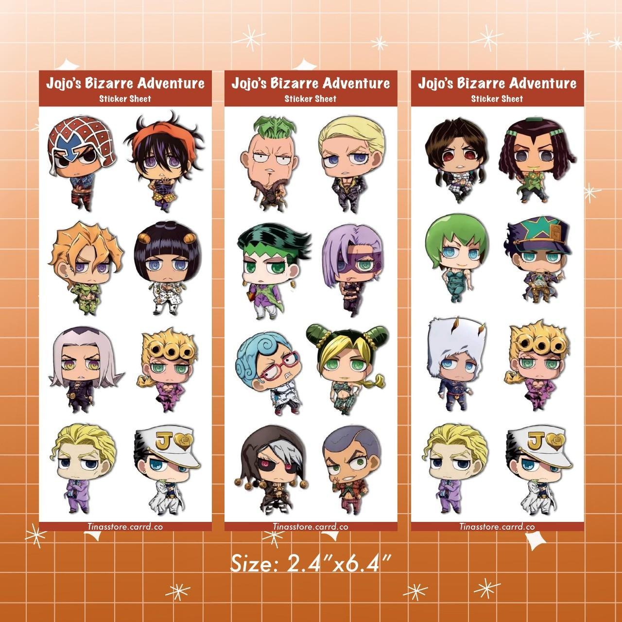 Jojo's bizarre adventure sticker sheets... - Depop